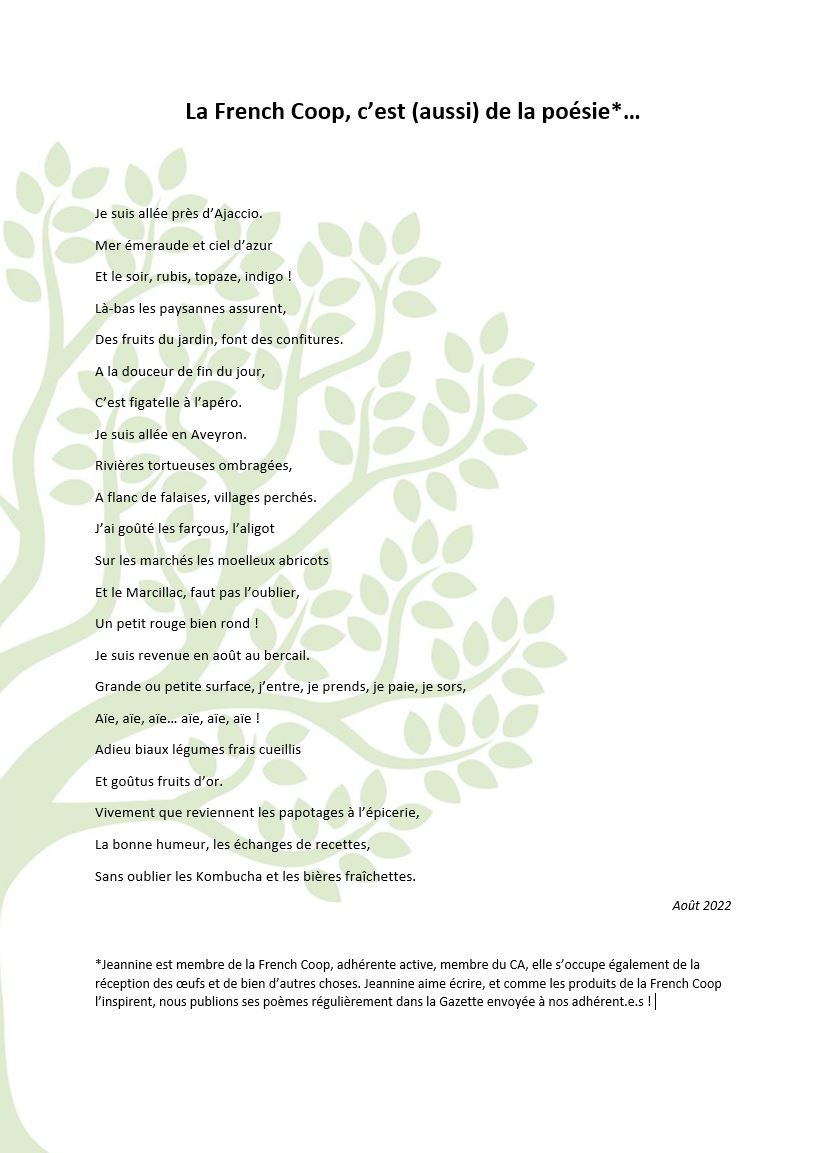 Un peu de poésie...? - La French Coop